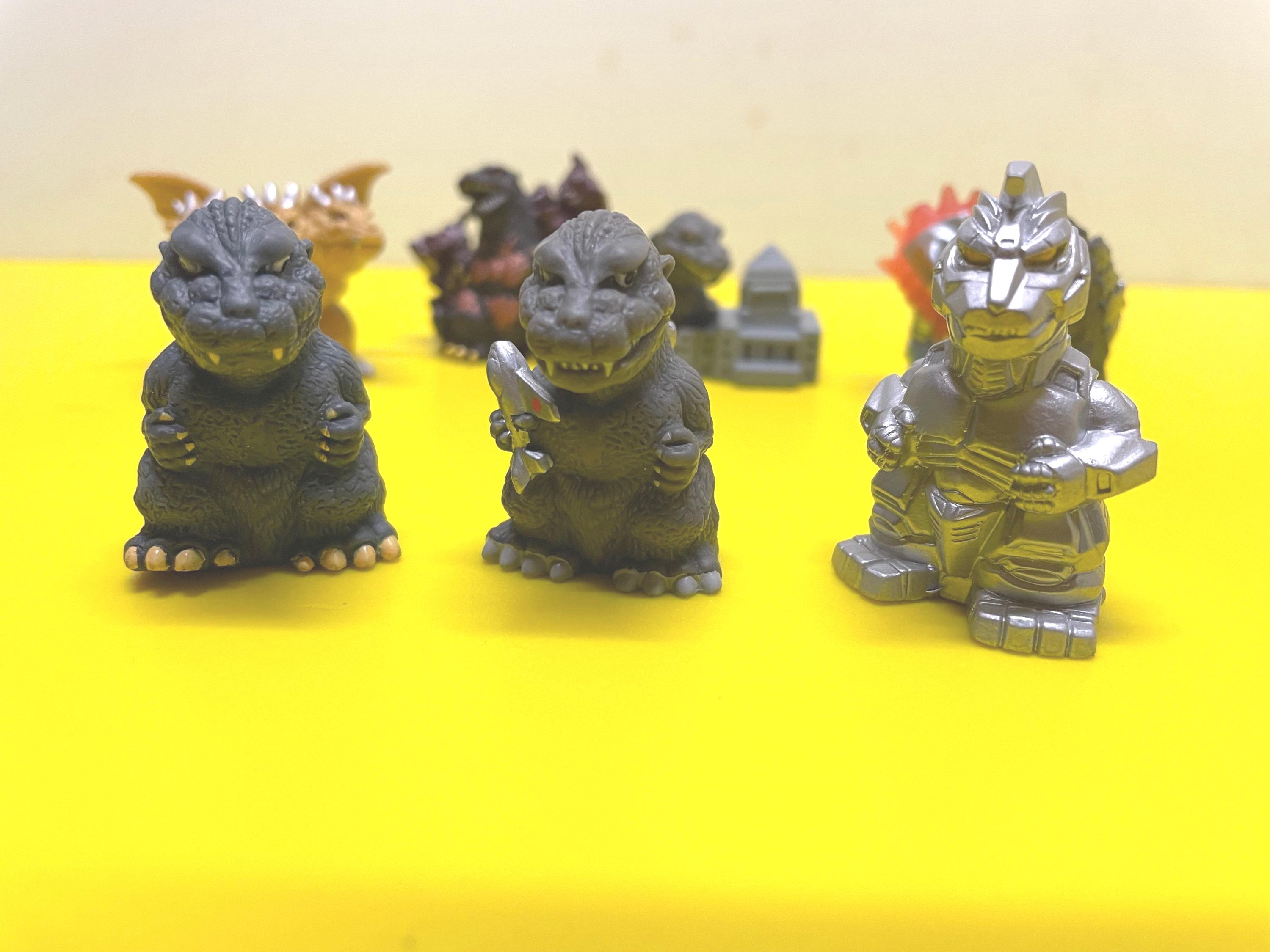 Godzilla Finger Puppets 7 Types Vintage Mini Figure Japan Height 1.5 ...