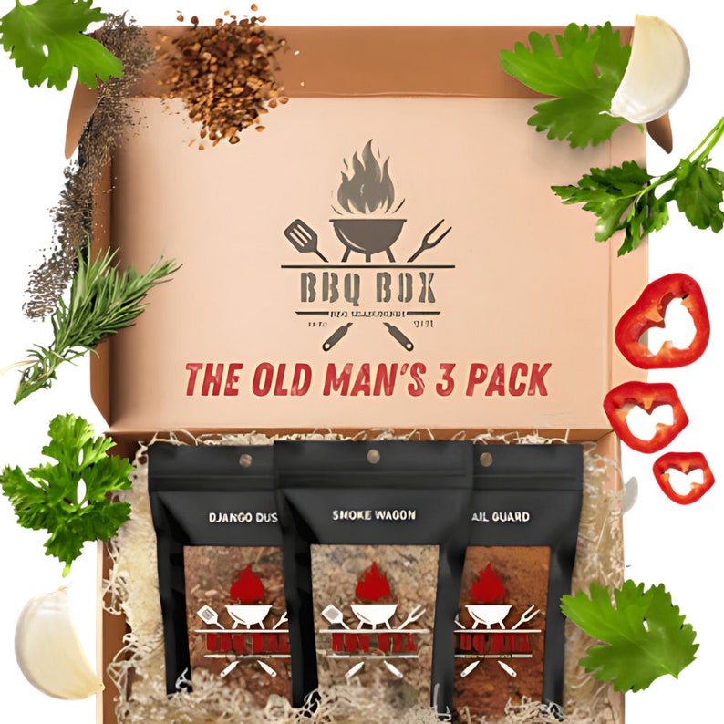 Old Mans 3 Pack - Barbecue Spice Kit for Men - Fathers Day Gift - Funny ...