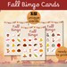 Fall Bingo, Thanksgiving Bingo, Fall Bingo Kids, Fall Activities, Fall ...