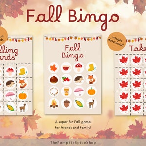Fall Bingo, Thanksgiving Bingo, Fall Bingo Kids, Fall Activities, Fall ...