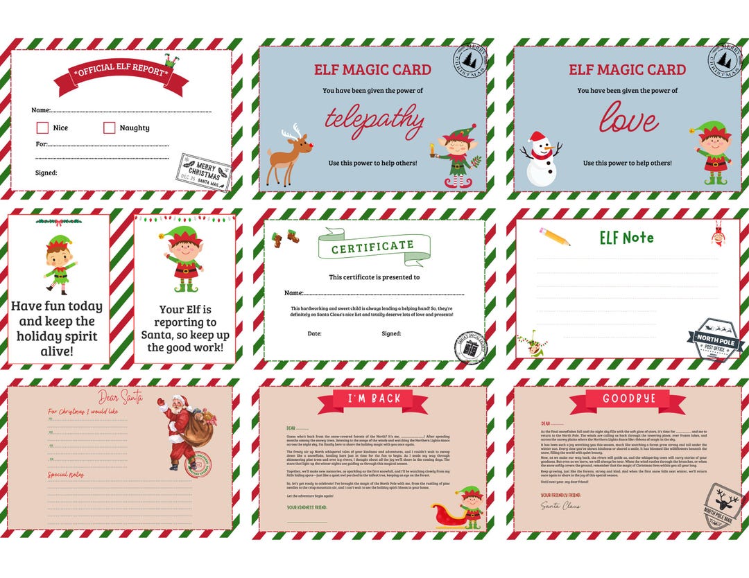 Christmas, Elf Kit, Elf, Elf Kits, Elf Printable, Elf Letter, Christmas ...