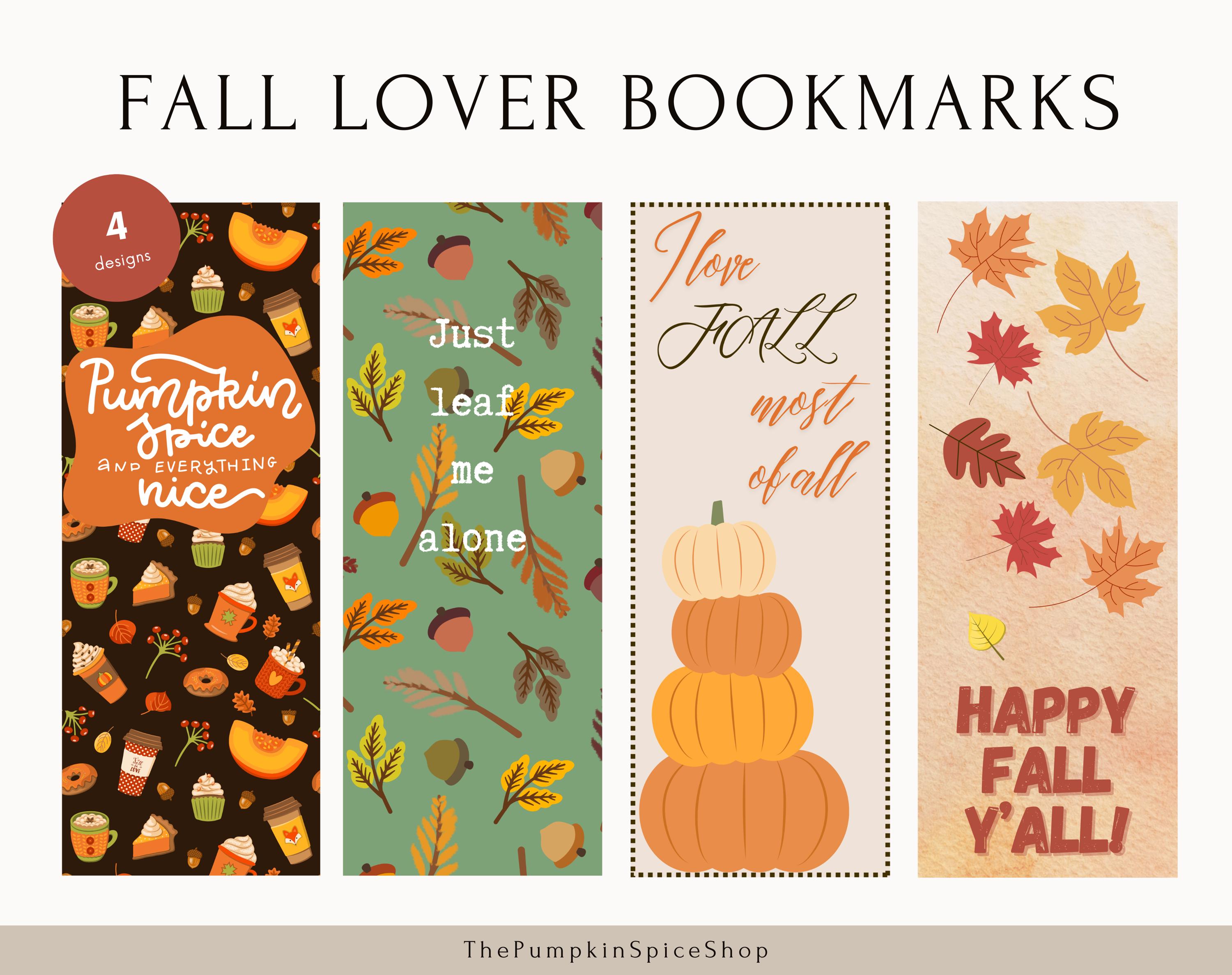 Fall Bookmarks, Fall Bookmark, Fall Bookmarks Printable, Printable ...