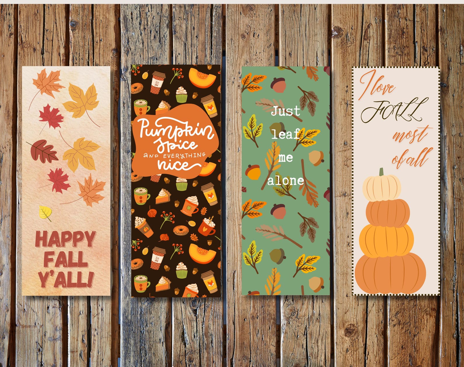 Fall Bookmarks, Fall Bookmark, Fall Bookmarks Printable, Printable ...