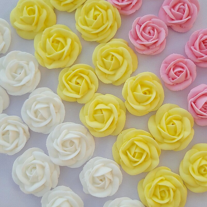 Pink Icing Flowers - Etsy