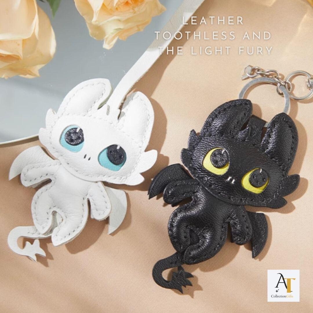 Toothless Leather Bag Charm I Light Fury Purse Charm I How to Train ...