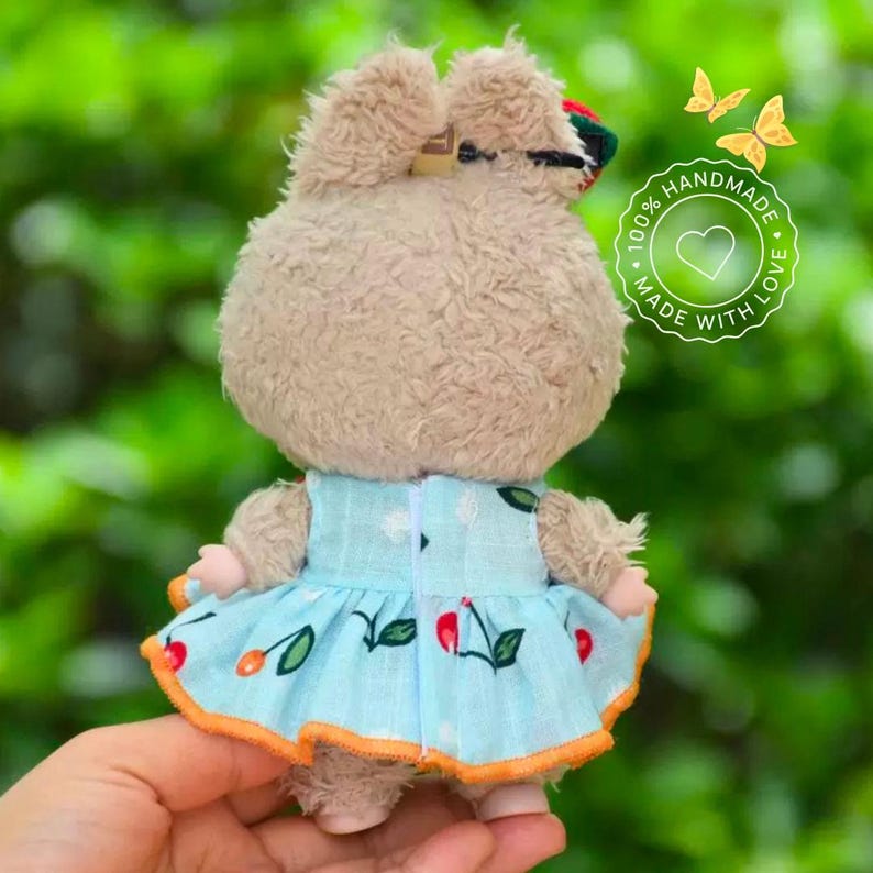 Labubu Cherry Dress Spring Style 2025 for 15/17 Cm Dolls Adorable ...