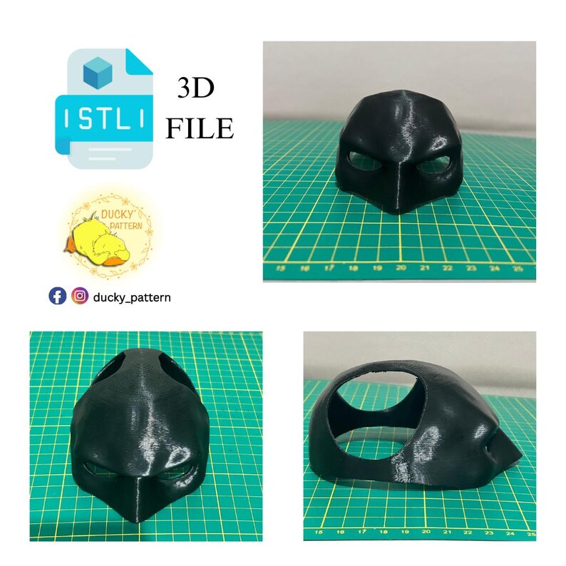 Bat-cat Mask 3D Print Template STL File Batman Cowl Dark Knight Cosplay ...