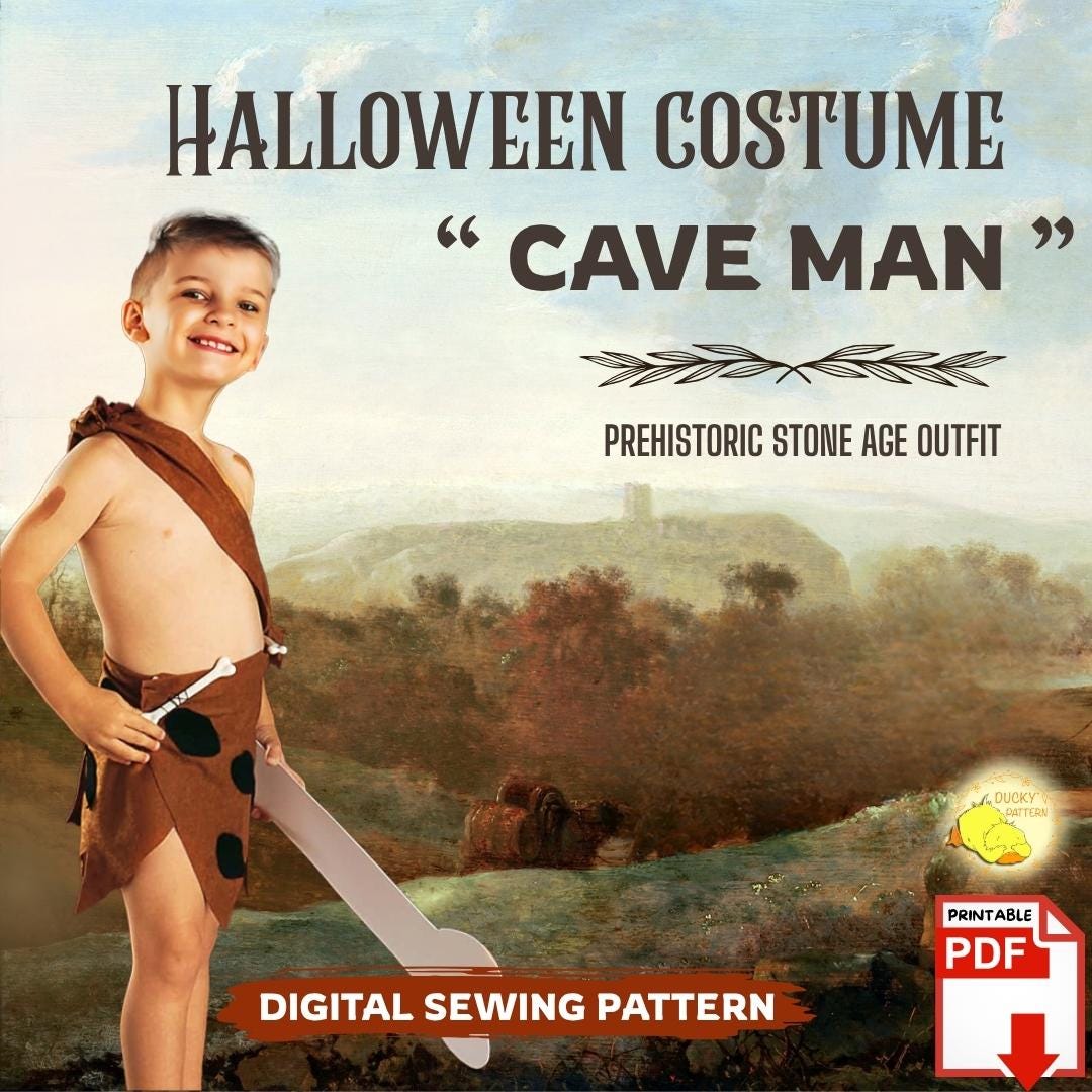 Cave Man Costume for Boys | Toddler Stone Age Outfit-prehistoric One ...