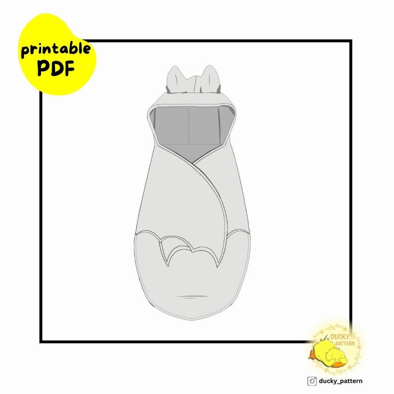 Bat Swaddle Sewing Pattern: Baby Halloween Costume, Newborn Pouch (PDF ...