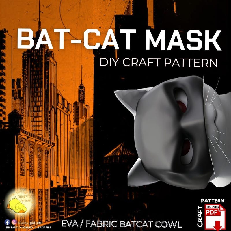 Bat Cat Mask - Etsy