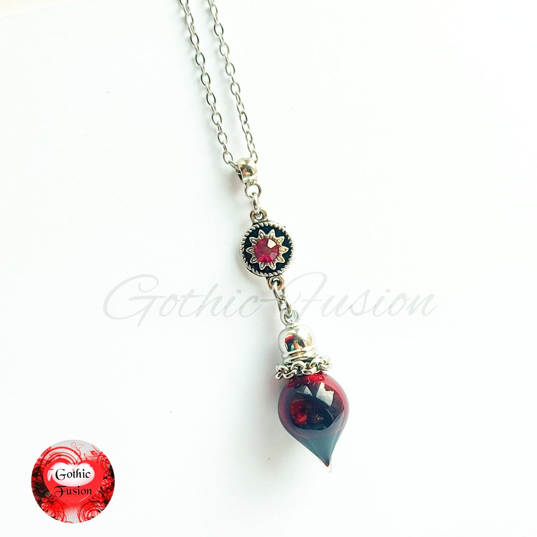 Victorian Gothic Vampire Blood Vial Pendant, Dracula's Bride, Gothic ...