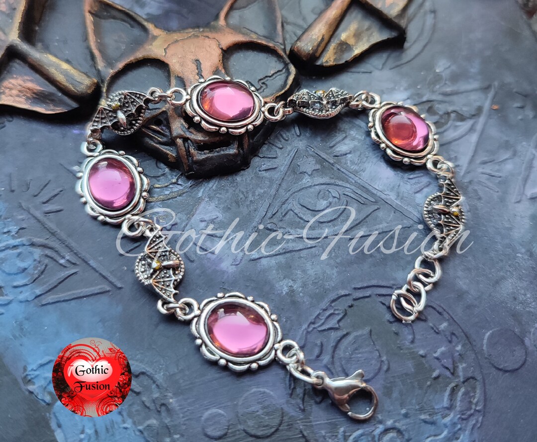 Purple Gothic Vampire Bat Bracelet, Bat Jewelry, Victorian Gothic ...