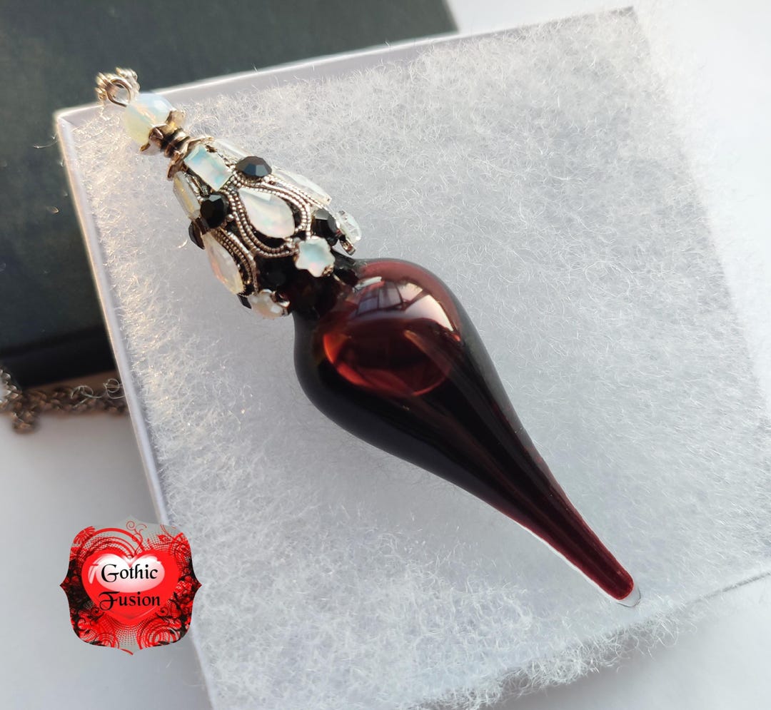 Victorian Gothic Vampire Queen Vial of Blood Necklace, Blood Vial ...