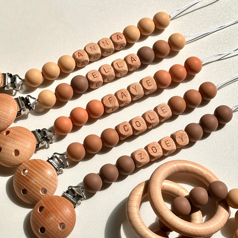 Wood Pacifier Clip - Etsy