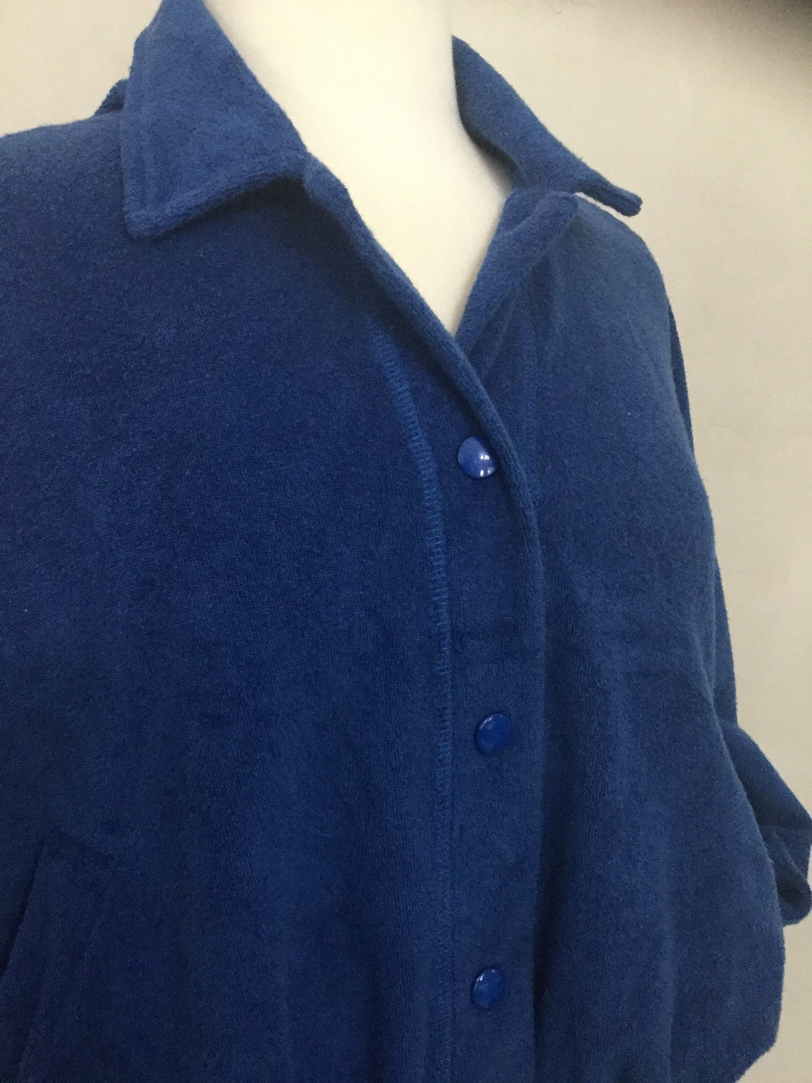 Vintage 80s Blue Sailor Jacket. Anchor. Nautical Jacket. Summer Beach ...