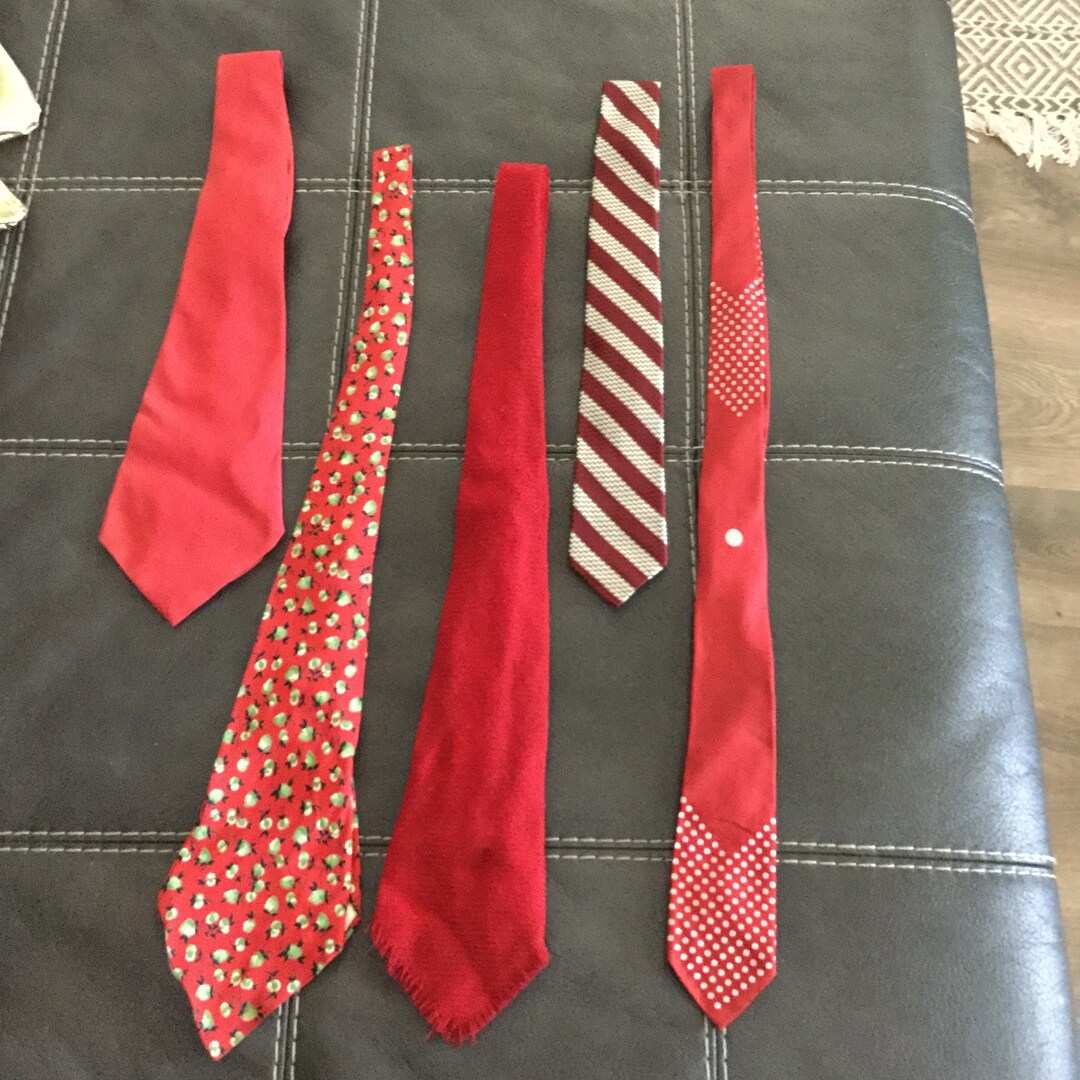 Vintage Tie Lot 50’s 60’s 70’s Red Neckties - Etsy