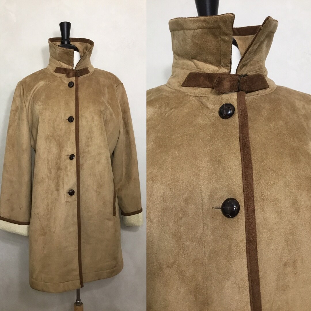 Vintage Brown Ultra Suede Jacket. Winter Coat 90’s Fishing Jacket - Etsy