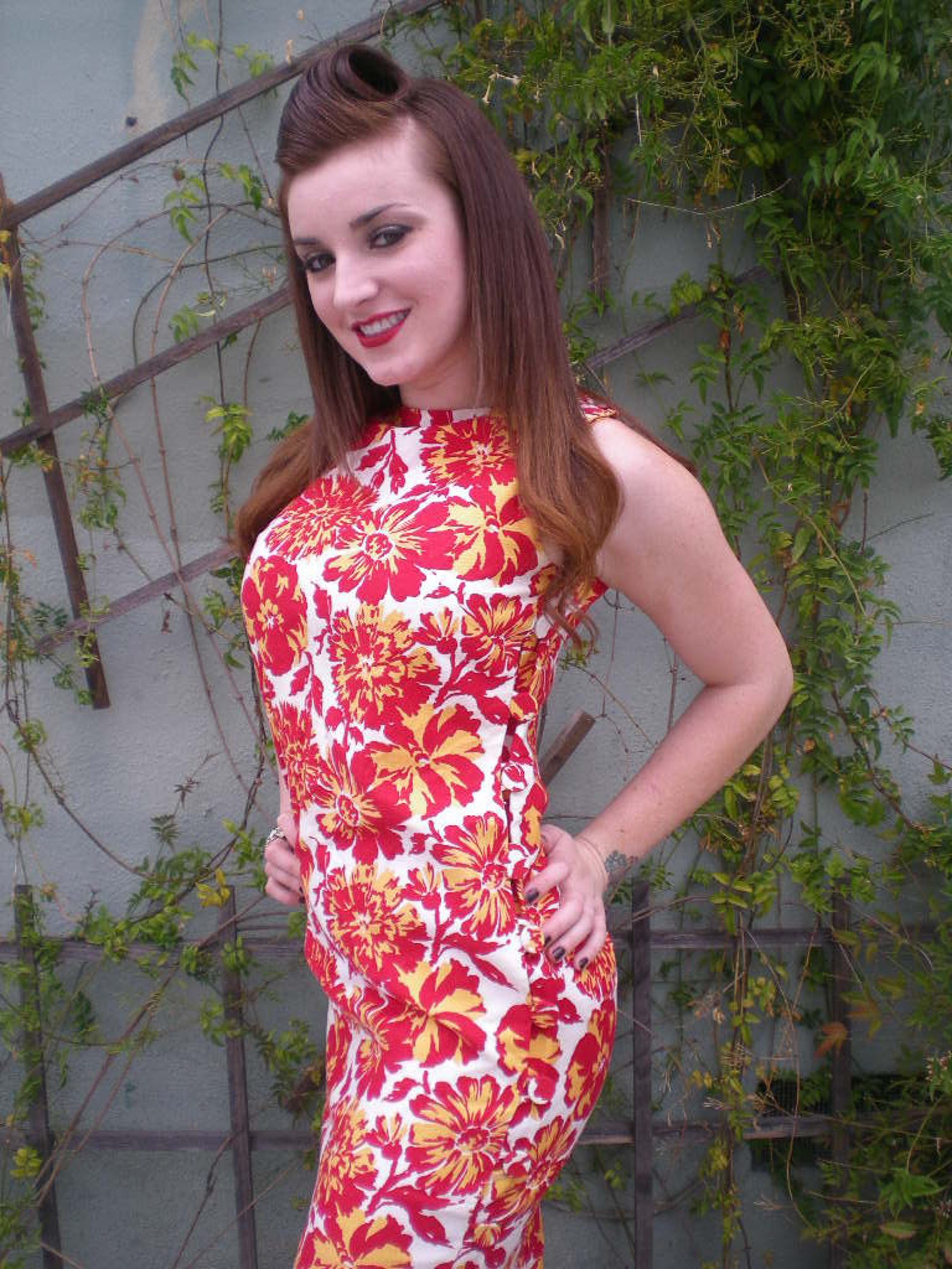 Vintage Hawaiian Loung Dress 60's. Pin Up. Lounge Dress. Luau Dress ...