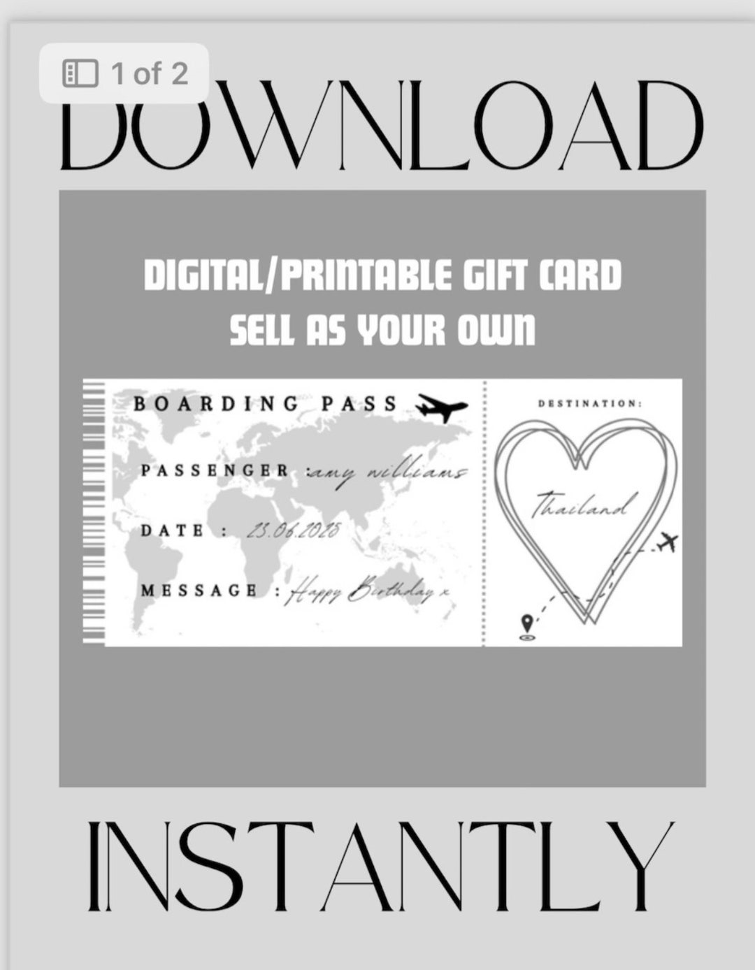 Custom Digital Boarding Pass Invitation Editable Travel-themed Party ...