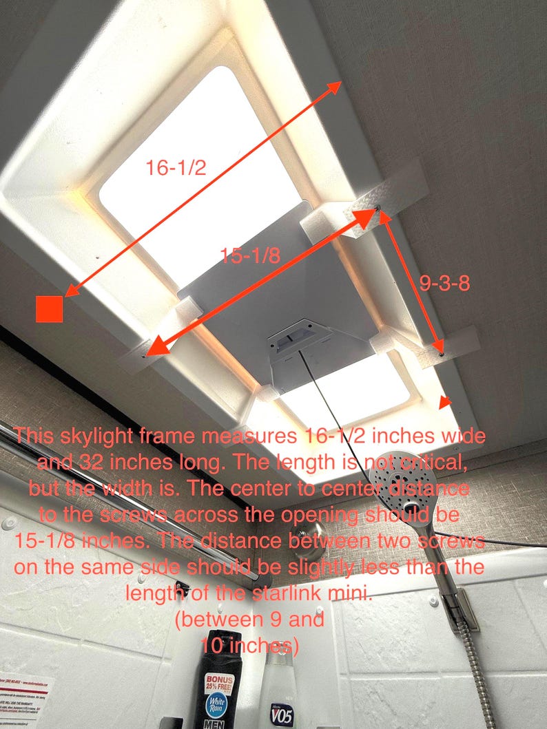 RV Skylight Mount for Starlink Mini - Fits Grand Design and Other Rvs ...