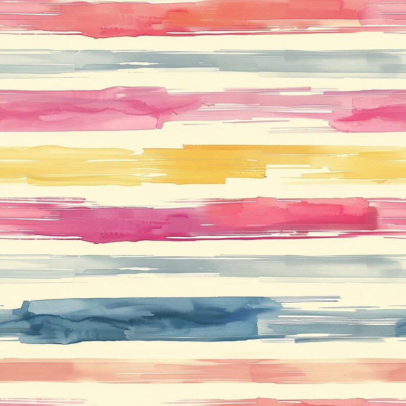 Watercolour Brush Strokes Digital Pattern Paper for Crafting and Design ...