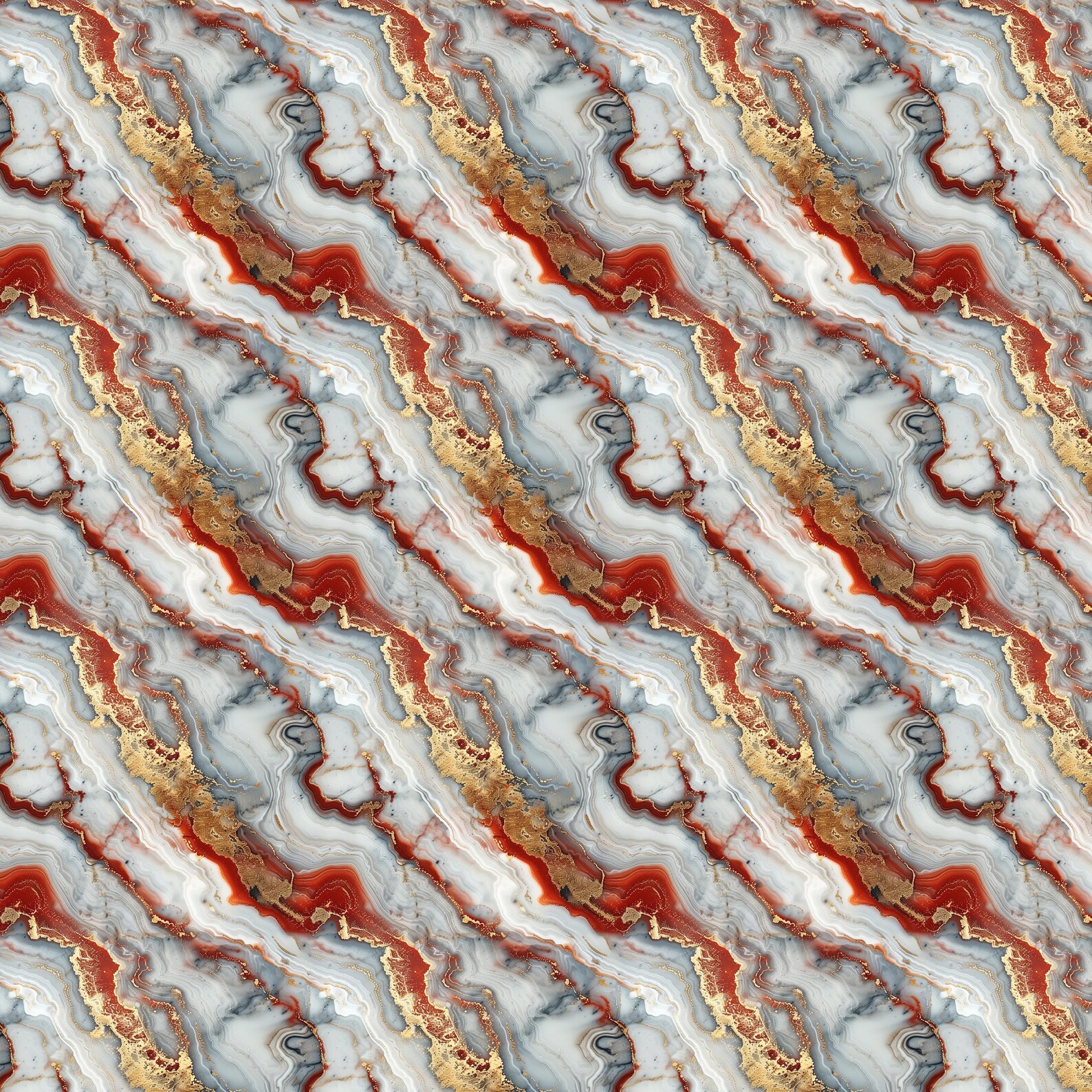Red and Gold Marble Digital Pattern Paper for Crafting and Design ...