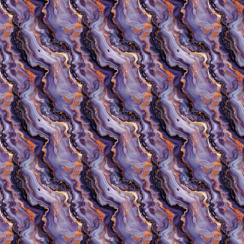 Lavender and Gold Marble Digital Pattern Paper for Crafting and Design ...