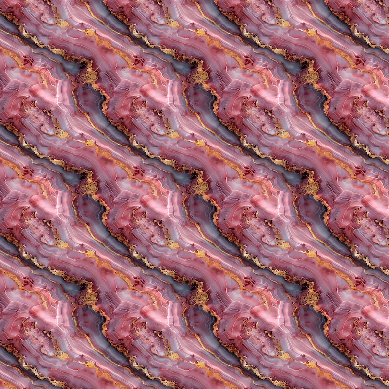 Pink and Gold Marble Digital Pattern Paper for Crafting and Design ...