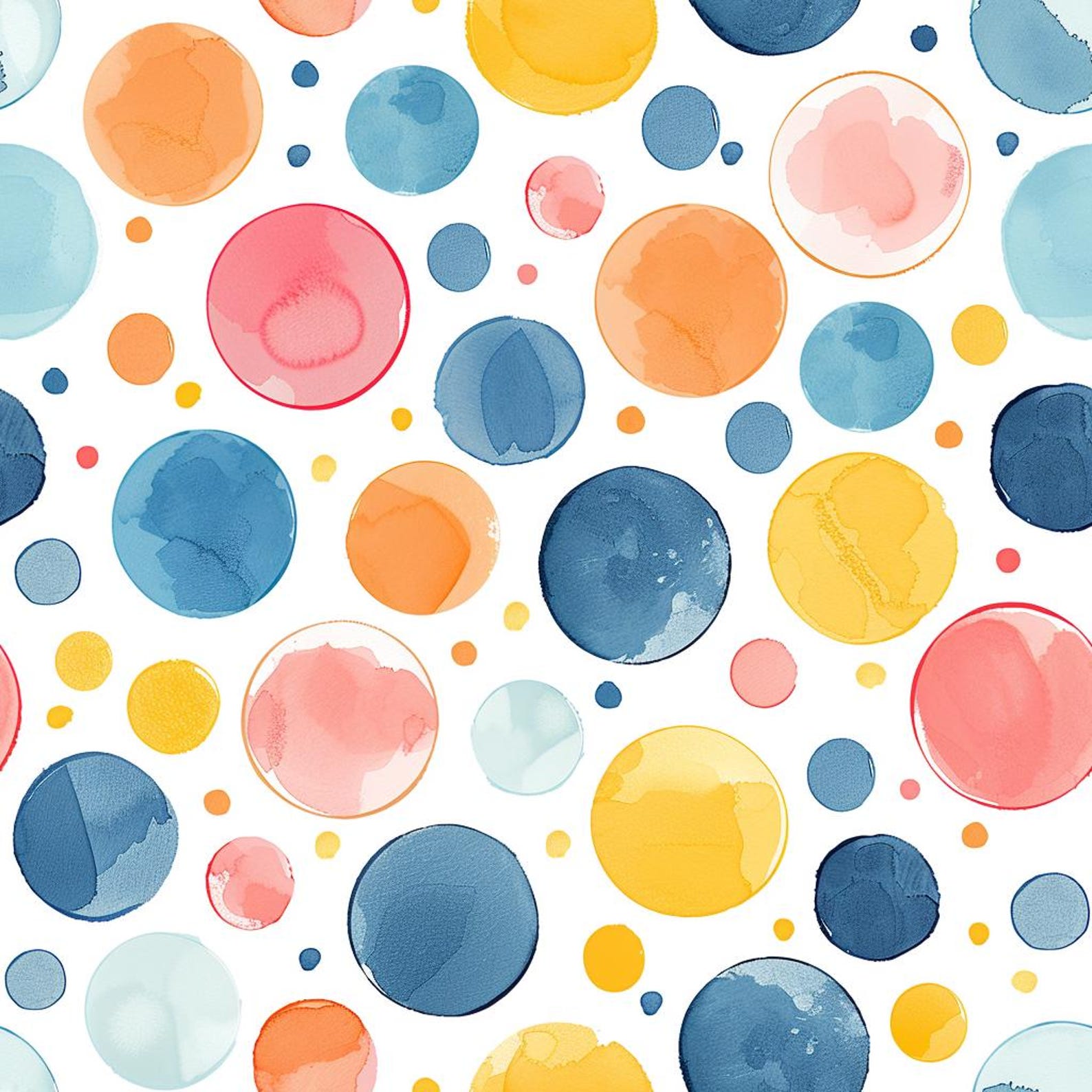 Pastel Circles Digital Pattern Paper for Crafting and Design Projects ...