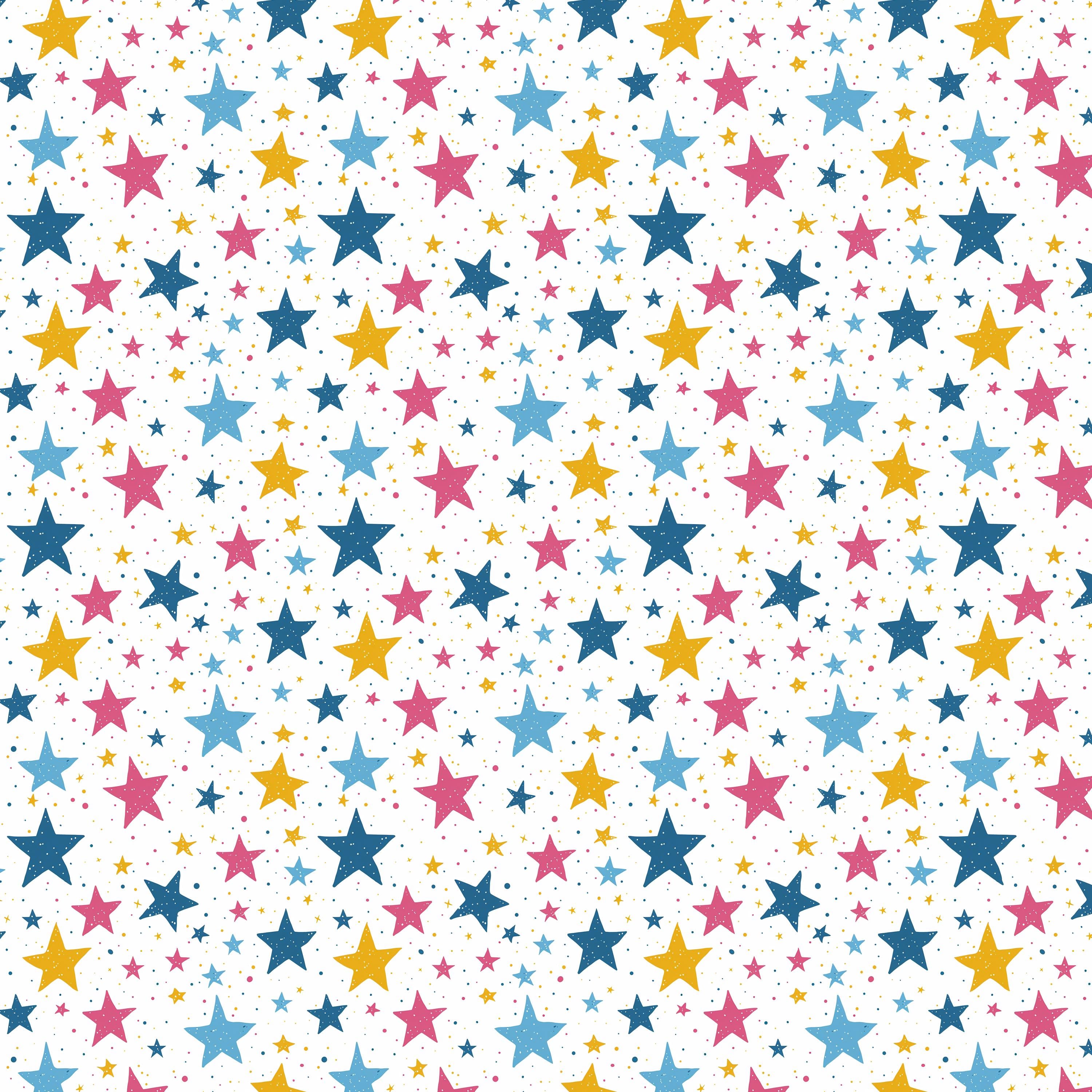Pastel Stars Digital Pattern Paper for Crafting and Design Projects. 12 ...