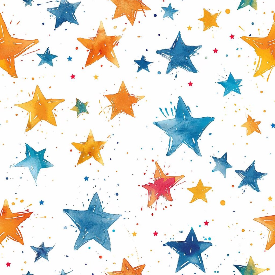 Pastel Stars Digital Pattern Paper for Crafting and Design Projects. 12 ...