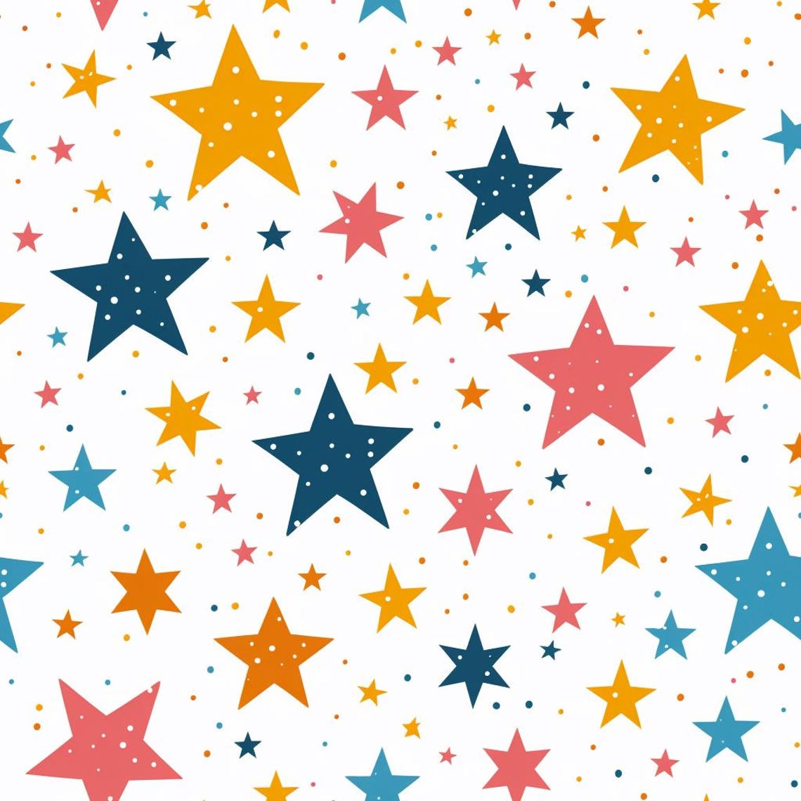 Pastel Stars Digital Pattern Paper for Crafting and Design Projects. 12 ...