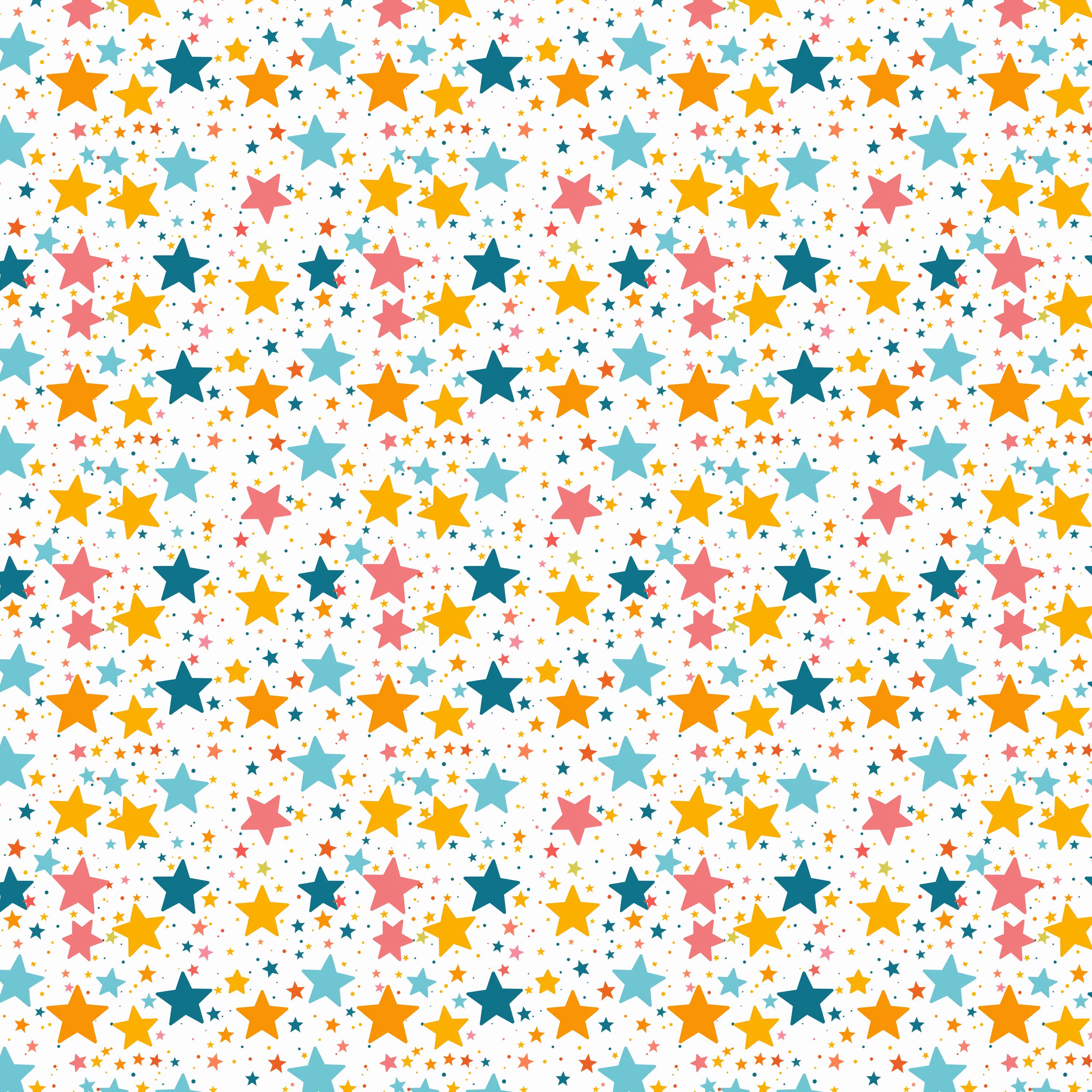 Pastel Stars Digital Pattern Paper for Crafting and Design Projects. 12 ...