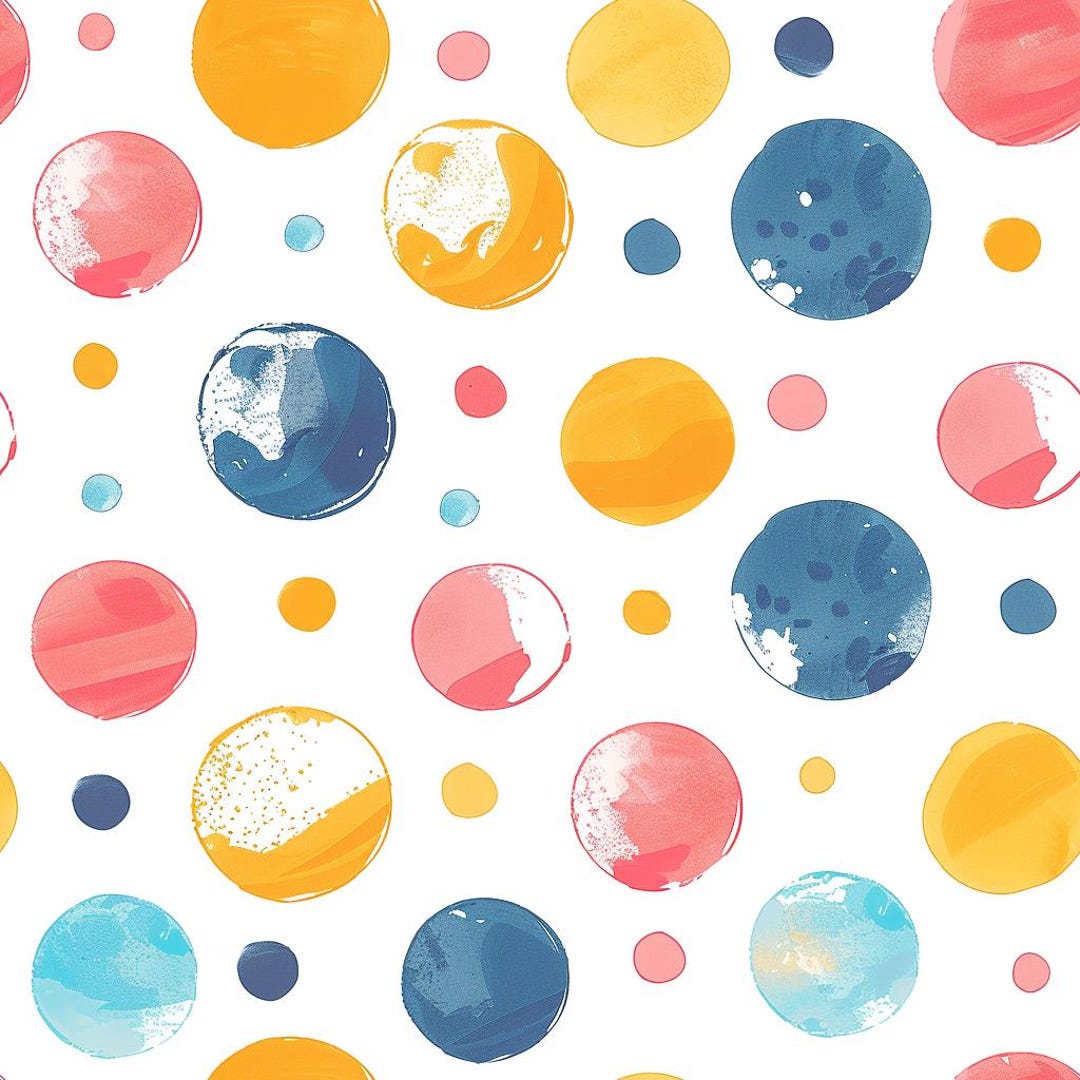 Pastel Circles Digital Pattern Paper for Crafting and Design Projects ...
