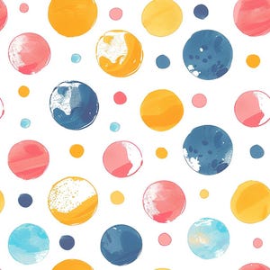 Pastel Circles Digital Pattern Paper for Crafting and Design Projects ...