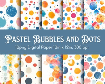 Pastel Stars Digital Pattern Paper for Crafting and Design Projects. 12 ...