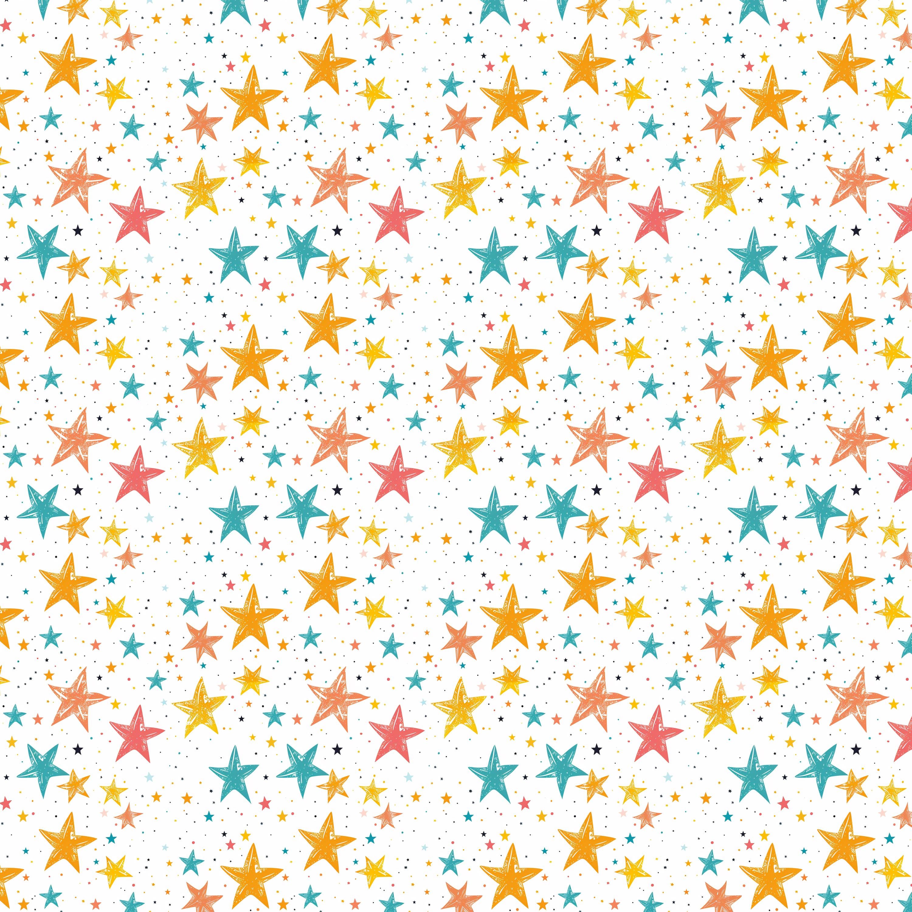 Pastel Stars Digital Pattern Paper for Crafting and Design Projects. 12 ...