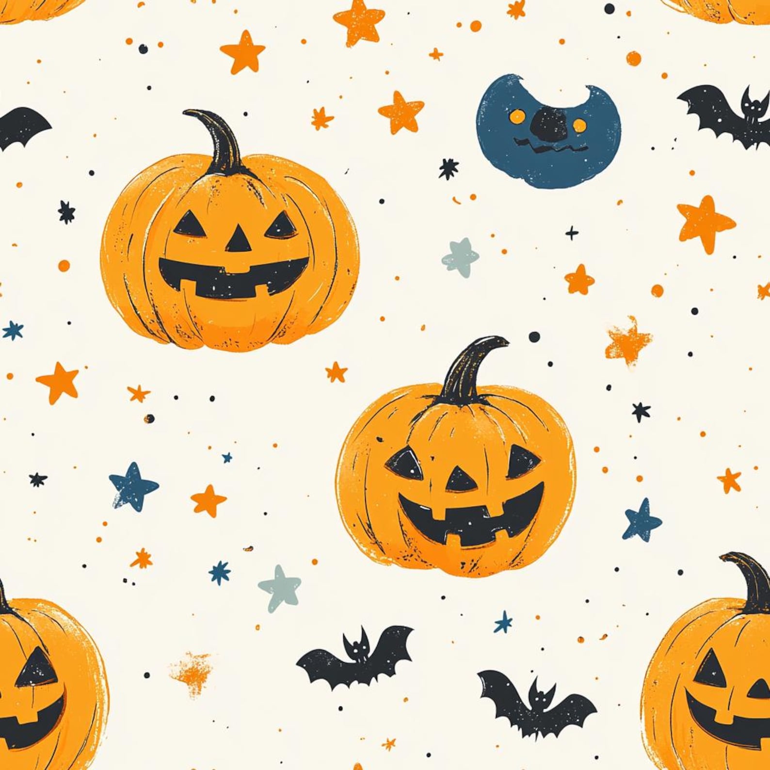 Halloween Digital Seamless Pattern Paper | Halloween Digital Download ...