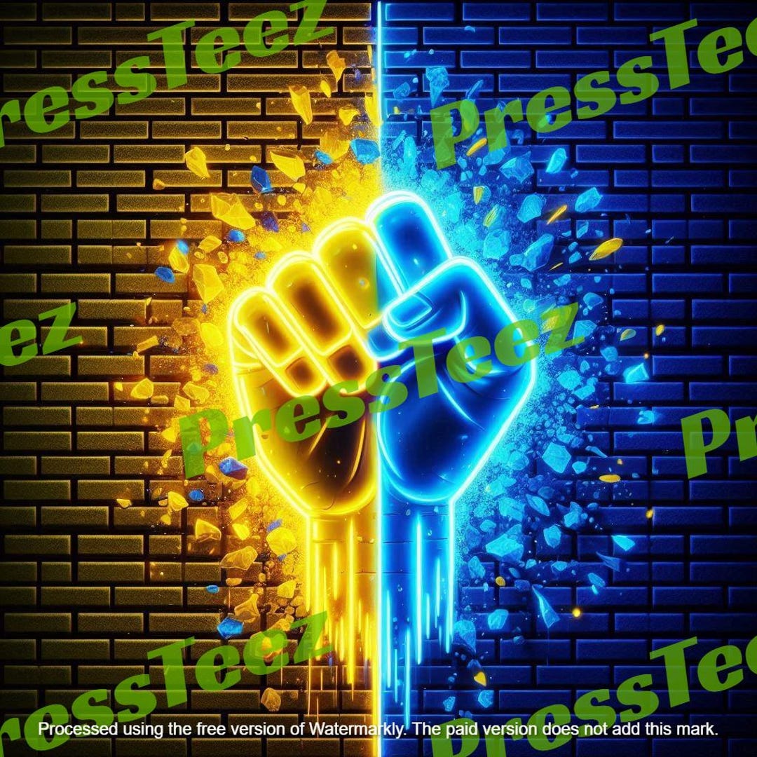 Neon Blue and Yellow Wallpaper - Etsy