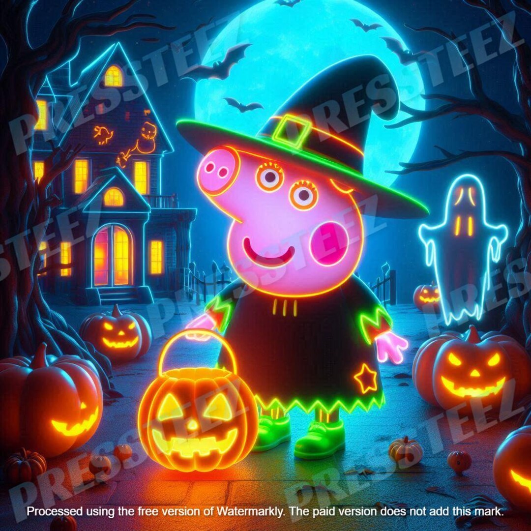 A Neon Peppa Halloween - Etsy