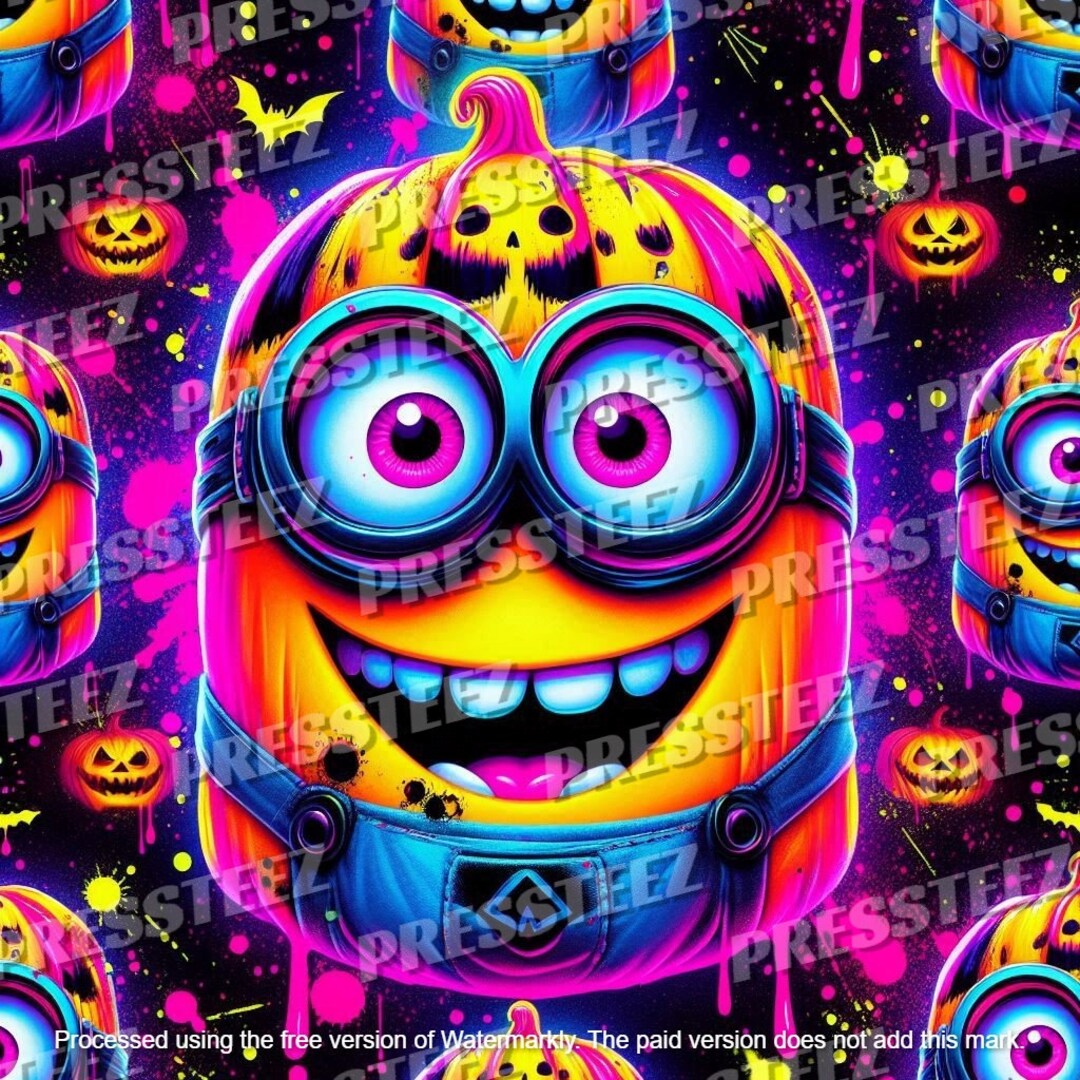 Playful Halloween Minion Neon Party - Etsy