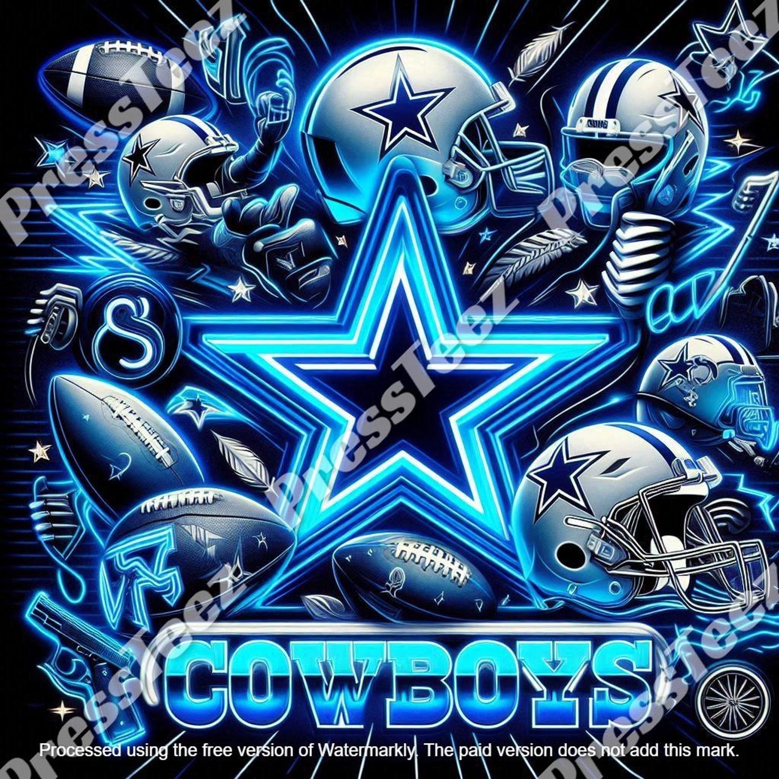 Neon Dallas Cowboys - Etsy