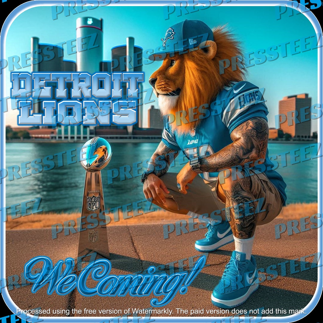 NFL Detroit Lions we Coming Super-bowl Trophy Image - Etsy