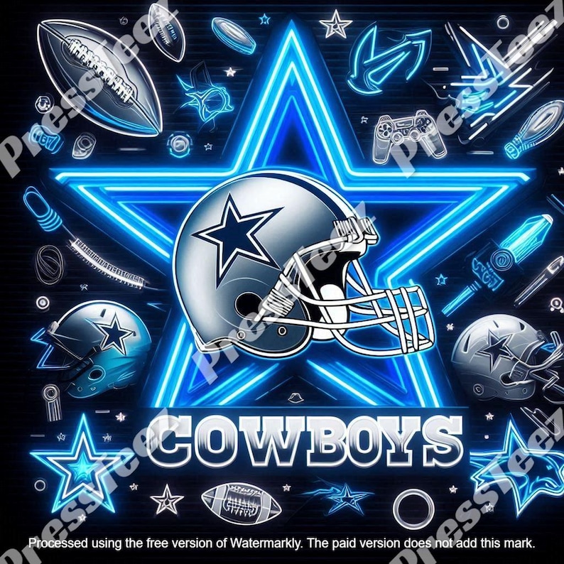 Neon Dallas Cowboys - Etsy