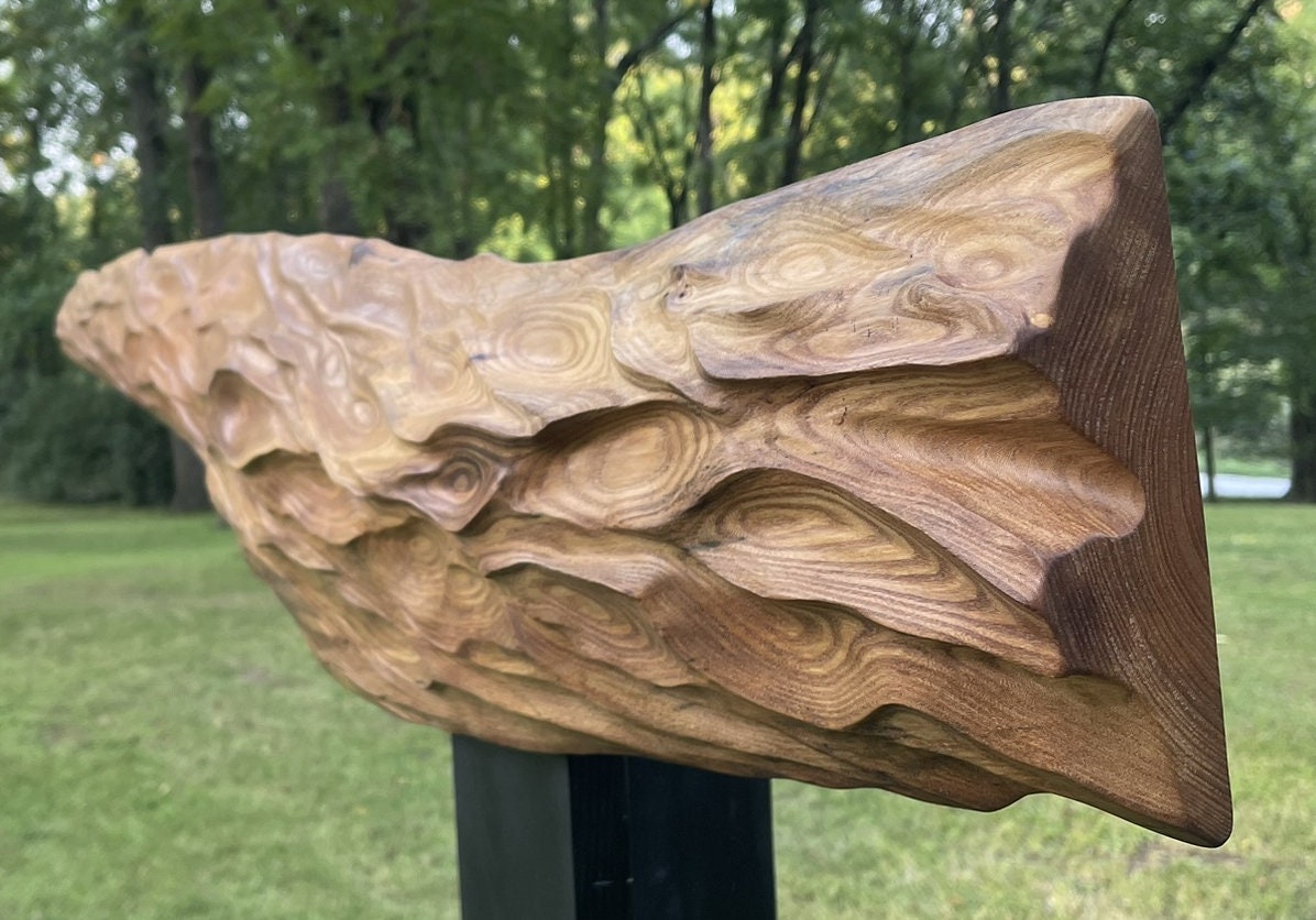 Live Edge Carved Red Elm Slab Wall Hanging - Etsy
