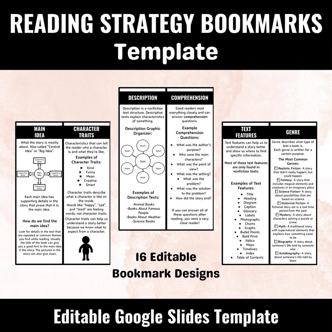 Reading Strategy Bookmarks | Reading Skill Bookmarks | Printable ...