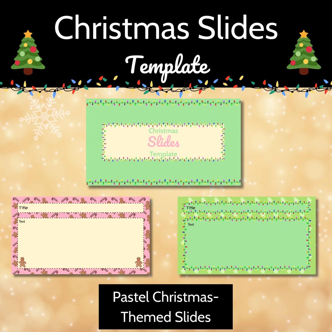 Christmas Slides Template | Pastel Christmas-themed Slides | Multi-use ...