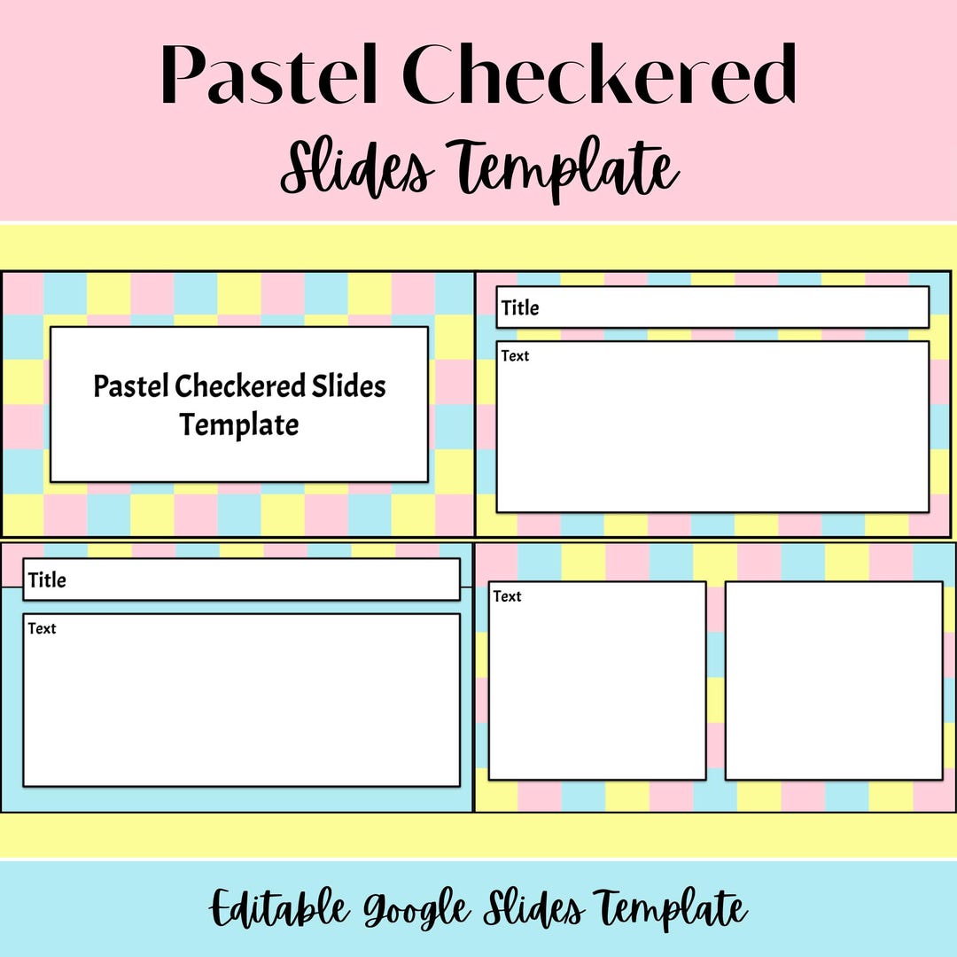 Pastel Checkered Slides Template | Pastel Slides Template | Spring ...