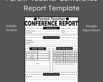Parent Teacher Conference Template - Etsy