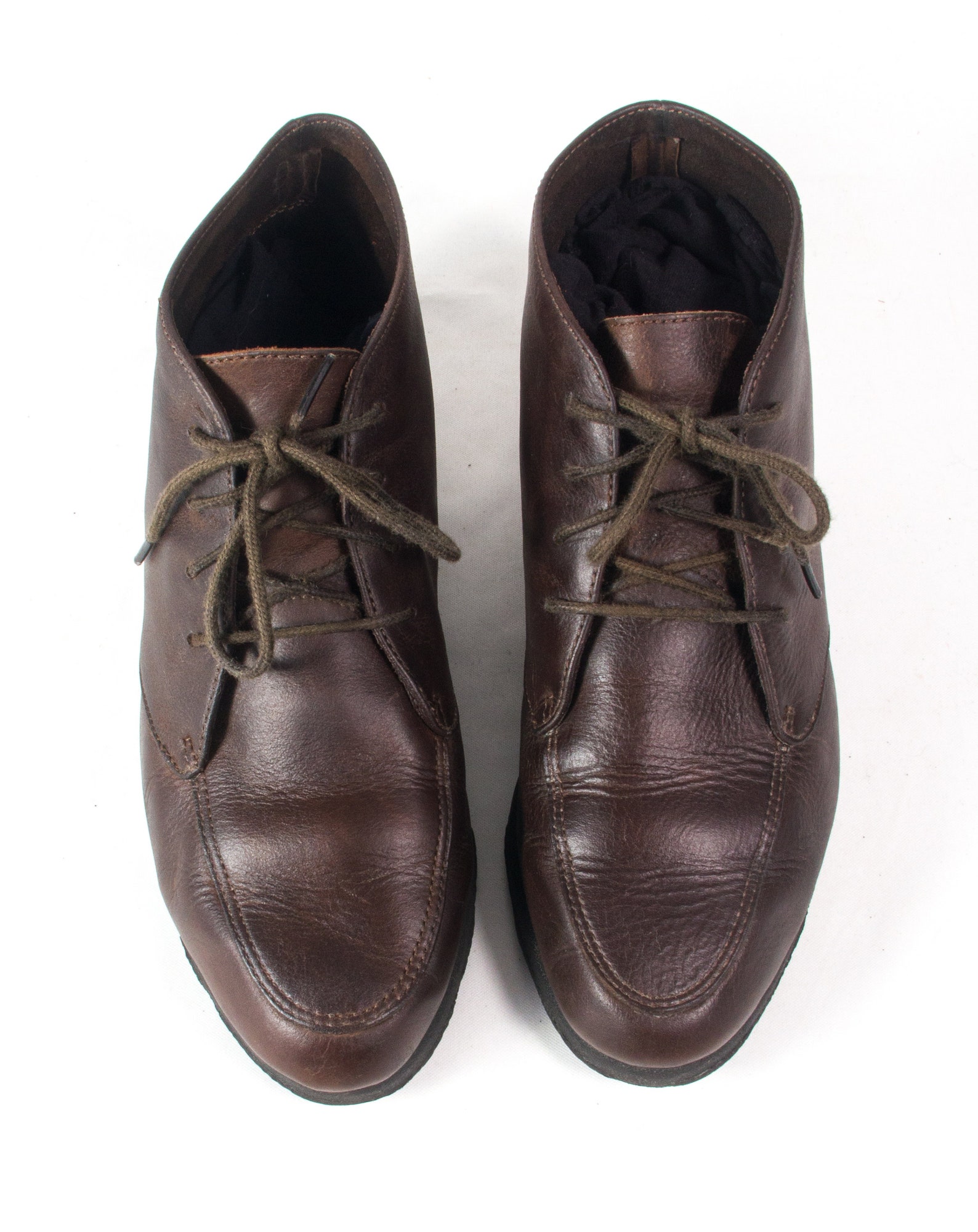 VTG 90's Size 7 Women's Brown Leather Ankle Boots Booties Granny Hiking ...